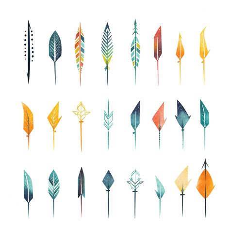 Premium Vector Feather Arrows