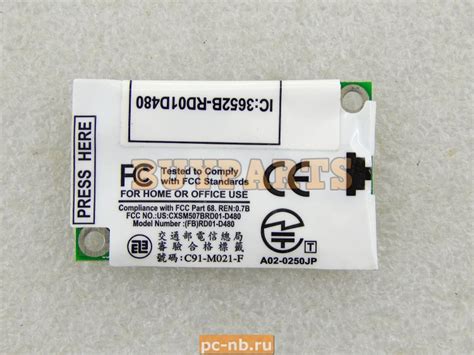 Модем C91 M021 F Conexant Rd01 D480 для ноутбука Asus