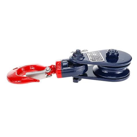Snatch Block W Hook Latch 2 Ton 3 Sheave 38 Inch Wrecker Roll Back