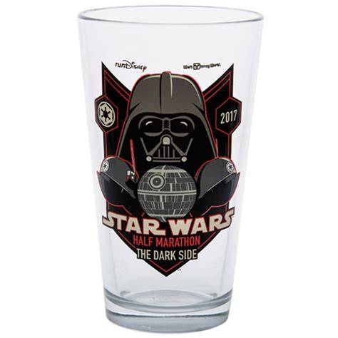 Disney Drink Glass Tumbler Star Wars Half Marathon 2017
