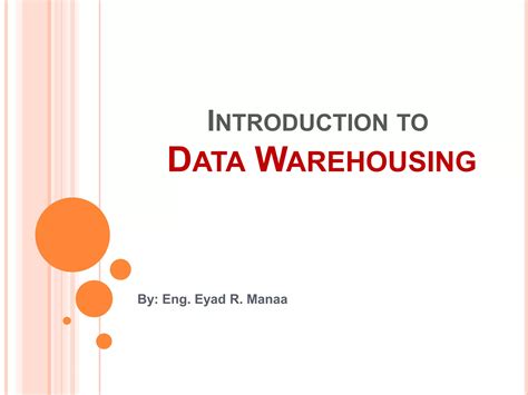 Introduction To Data Warehousing Pptx Databases Computer Software And Applications