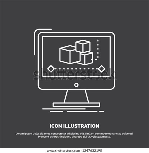 Animation Computer Editor Monitor Software Icon Stock Vector Royalty