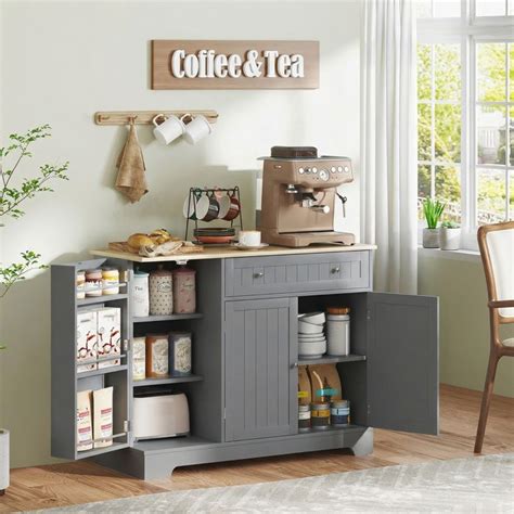 Buffet Cuisine Homcom 3 Portes Tiroir étagères De Porte Et