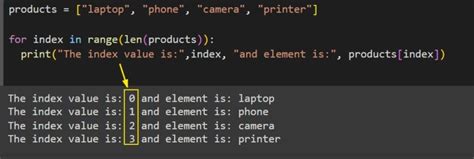 Python For Loop With Index