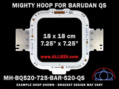 Barudan Hoop Magnetic Mighty Hoop 725 X 725 Inch 18 X 18 Cm