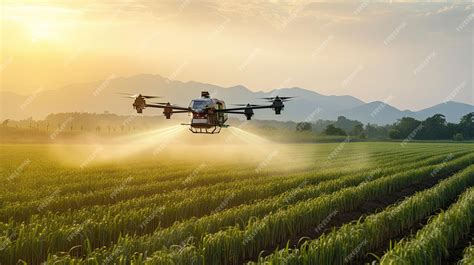 Drone Agricole Avec Mouche Pour Pulvériser De Lengrais Sur Les Champs