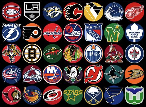 National Hockey League Spotlight Logo Teams Mixed Media By Dave Roy