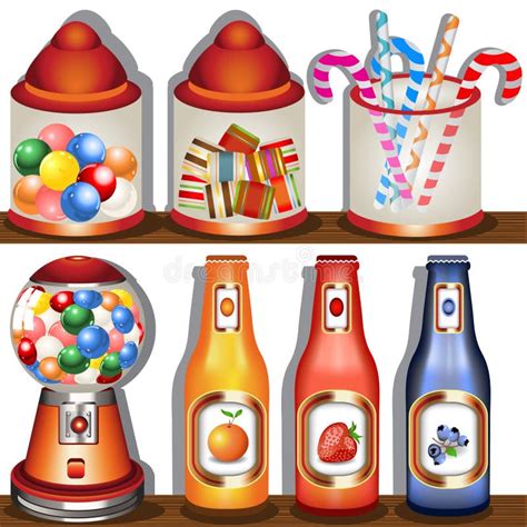 Confectionery Shelf Stock Vector Illustration Of Bonbon 58837125