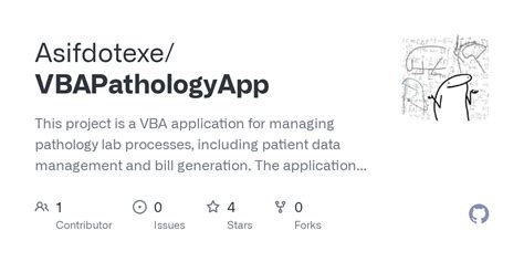 Github Asifdotexevbapathologyapp This Project Is A Vba Application For Managing Pathology