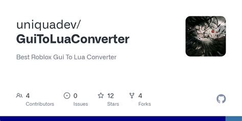 Github Uniquadev Guitoluaconverter Best Roblox Gui To Lua Converter