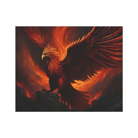 Pheonix Art Print Mythical Bird Wall Decor Home Office Decor