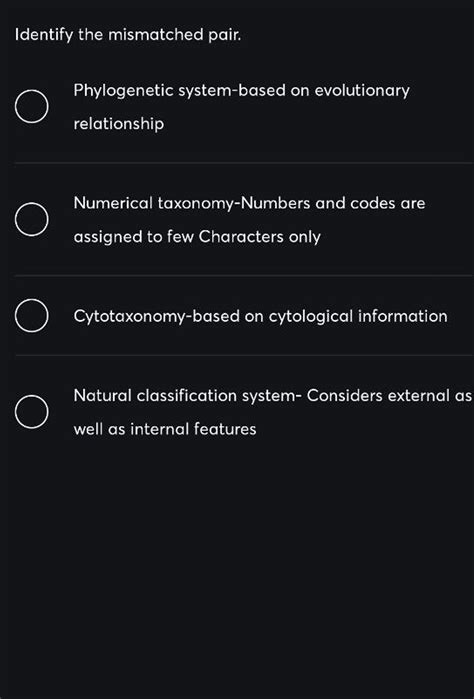 Identify The Mismatched Pair Phylogenetic System Based On Evolutionary R