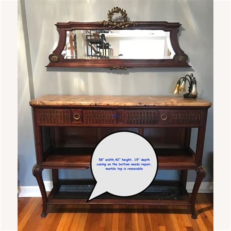 Antique Sideboard And Mirror Aptdeco