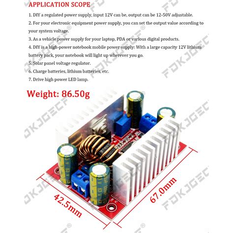 Dc Dc 150w Boost Converter 9a 300w Step Down Buck Converter Power