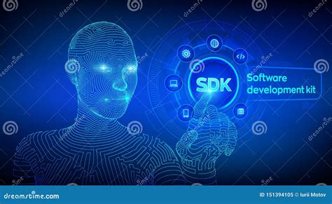 SDK Software Development Kit Programming Language Technology Concept On Virtual Screen