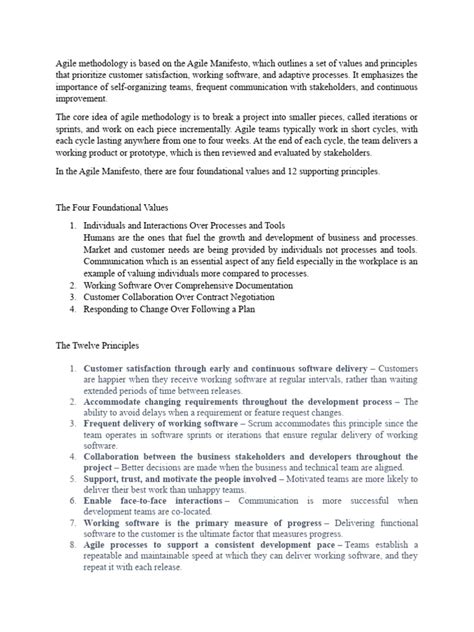 Agile Methodolgy Pdf Agile Software Development Software