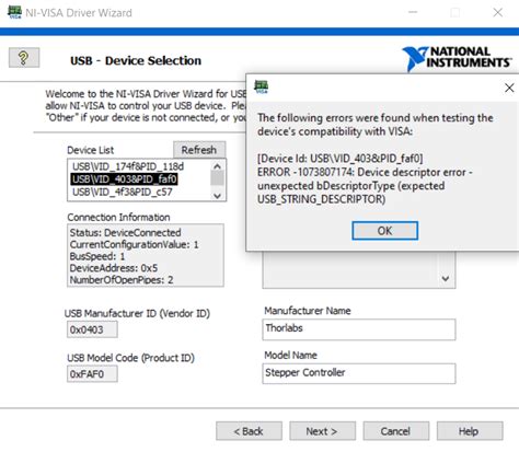 ni max does not recognize my device connected via usb ni community