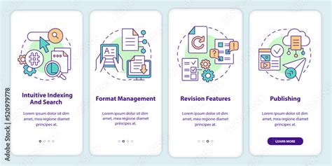 Cms Features Onboarding Mobile App Screen Intuitive Indexing Search