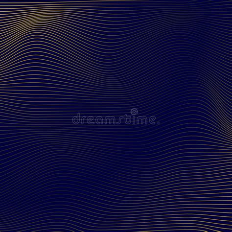 Vector Abstract Glowing Wave Lines On Dark Blue Background Striped Lines Texture Dynamic Wave