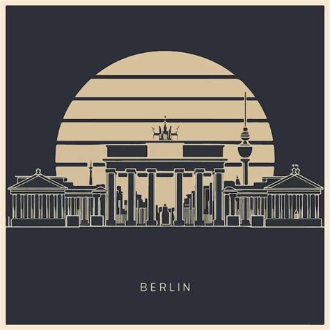 Premium Vector | Berlin city skyline vector