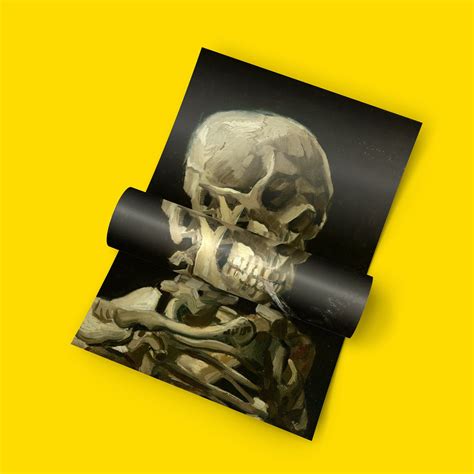 Vincent Van Gogh Head Of A Skeleton With A Burning Cigarette Print