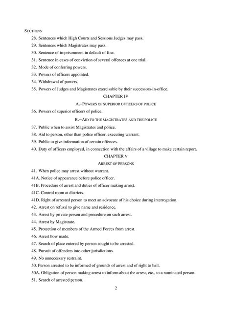 Code Of Criminal Procedure All Sections List Pdf Instapdf