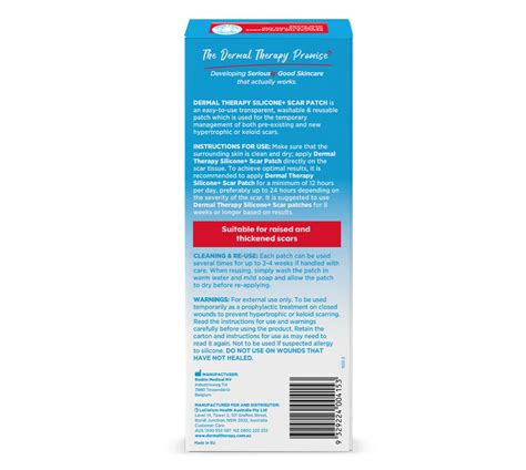 Silicone Scar Treatment Patches Dermal Therapy Au