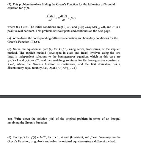 Solved This Problem Involves Finding The Green S Chegg