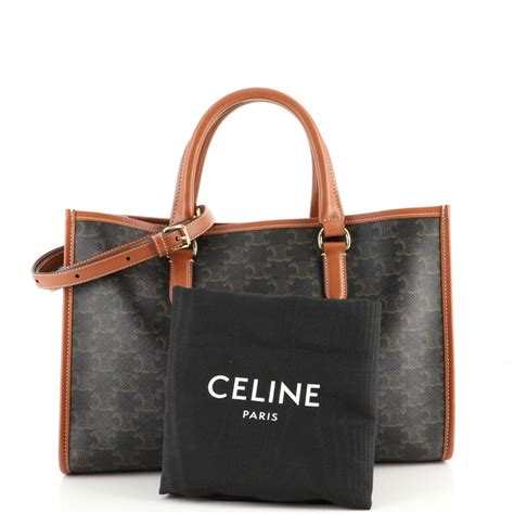 Celine Horizontal Cabas Tote Triomphe Coated Canvas Mini At 1stdibs