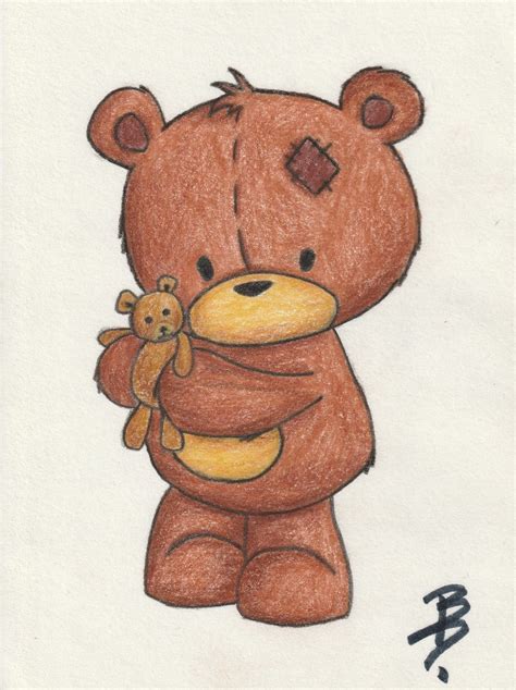 Cute Teddy Bear Drawing Creatività Kunst Disegni Semplici