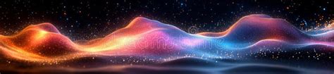 Abstract Representation Of Ai Algorithms Visualized As Colorful Flowing