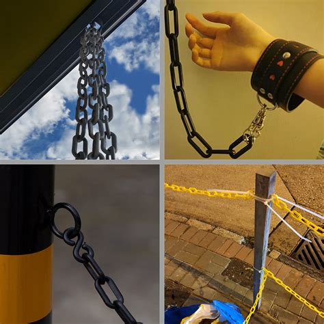 Yellow Plastic Chain 50 32 65 Feet Plastic Safety