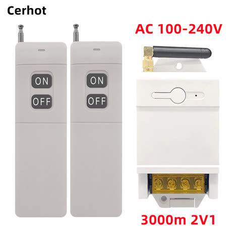 Cerhot Wireless Remote Switch Ac 85 250v，30a 5000w Relay Wireless Rf
