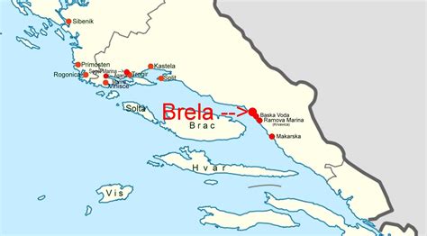 Online Hafenhandbuch Kroatien Hafen Brela In Mitteldalmatien