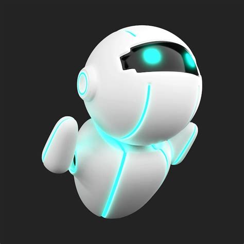 Premium Photo 3d Friendly Cute Robot Virtual Smart Assistant Bot