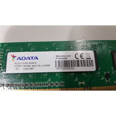 Adata Ddr3 1333 4g 桌上型電腦 桌機 記憶體 蝦皮購物