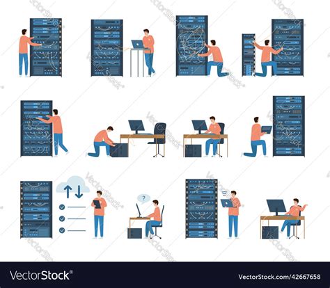 System Admin Icon Set Royalty Free Vector Image
