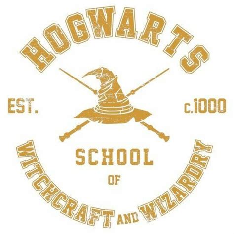 Hogwarts School Logo With Swords And Eagle