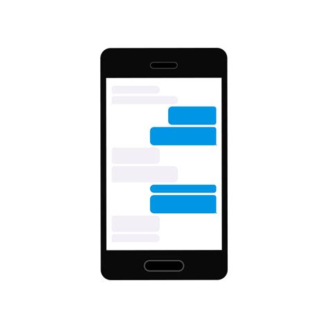 realistic black smartphone empty dialog bubbles balloon messenger