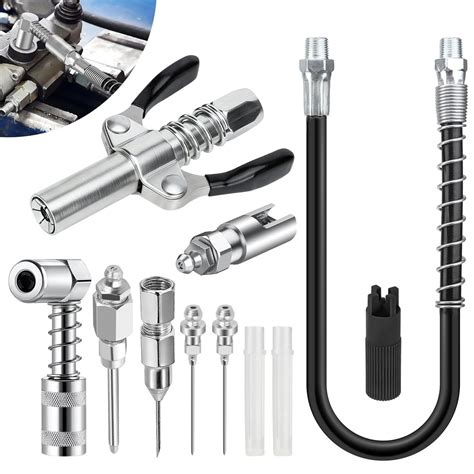 9pcs Grease Gun Tips Set Eeekit 90 Degree Grease Gun Coupler Grease
