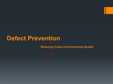Defect Analysis And Prevention Methods Ppt