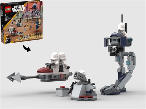 Lego Moc At Rt Walker And Speeder Alternate Build Of 75372 Clone And Droid Battle Pack By Wurger