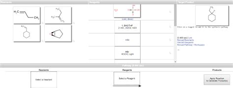 solved use the provided reactants and reagents to generate