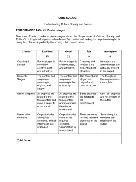Performance Task 1 Pdf