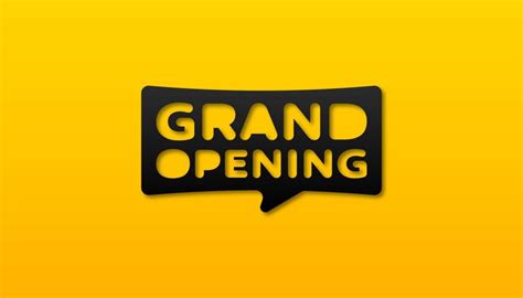 Premium Vector Grand Opening With Yellow Background Template