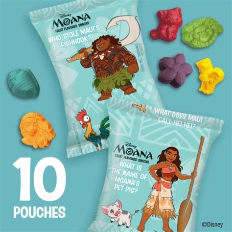 Disney Moana Gluten Free Fruit Flavored Snacks 10 Ct 08 Oz Kroger