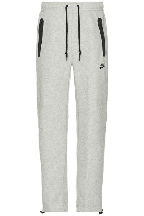 Nike Tech Fleece Open Pants In Dark Grey Heather And Black Revolve