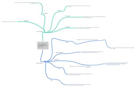 Les Classes Grammaticales Des Mots Coggle Diagram