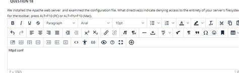 Solved Ne Installed The Apache Web Server And Examined The Chegg