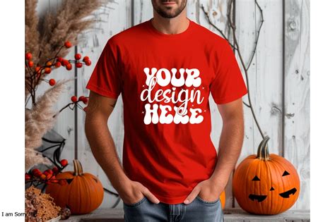 Hallween Bella Canvas 3001 Men Mockup Graphic By Mockupseasy · Creative